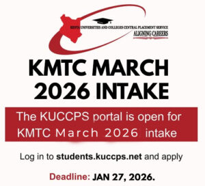 KUCCPS Opens KMTC Applications for March 2026 Intake, Deadline Jan 27 ...